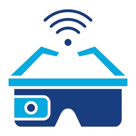 Smart Glasses Duotone Illustration Premium Vector