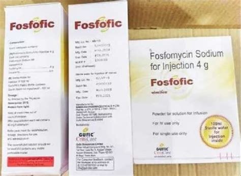 Fosfofic Fosfomycin Sodium For Injection 4g Manufacturer Gufic At Rs