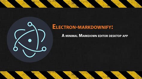 Electron Markdownify A Minimal Markdown Editor Desktop App