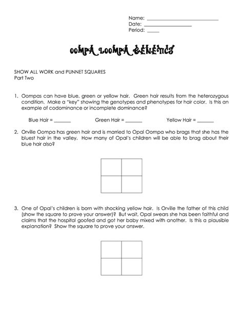 Fillable Online Monohybrid And Dihybrid Crosses Worksheet Answers