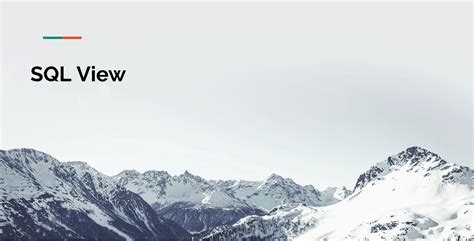 Sql View Tutorial