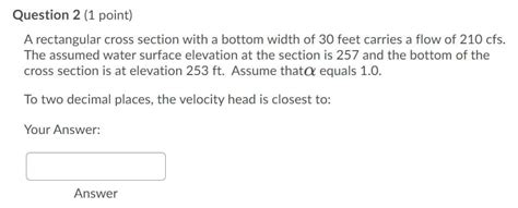Solved Question Point A Rectangular Cross Section With Chegg