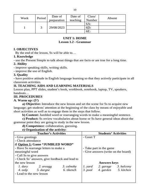 Unit 1 Lesson 1 Part 2 Grammar Pdf Learning Behavior
