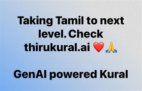 Vinoth Sivakumar On Linkedin Launched Thirukuralai Check It
