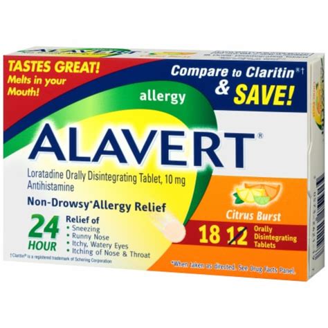 Alavert® Citrus Burst Non Drowsy Allergy Relief Tablets 18 Ct Frys