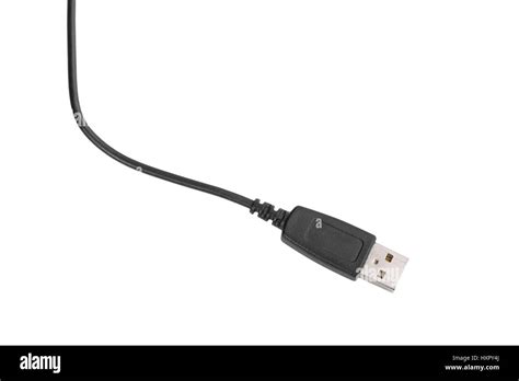 USB Cable Isolated On White Stock Photo Alamy