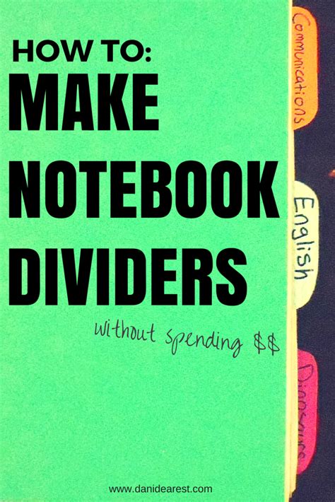 Diy Make Your Own Notebook Dividers Diy Make Your Own Notebook Dividers