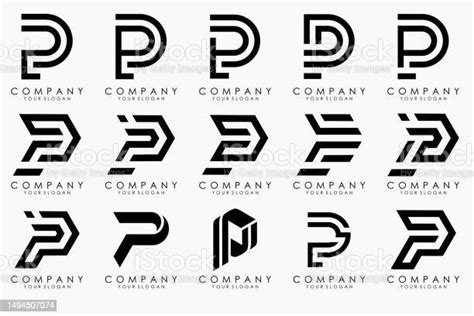 편지 P 로고 디자인의 세트입니다 현대 아이콘 창조적 인 모노그램 영감 벡터에 대한 스톡 벡터 아트 및 기타 이미지 벡터 로고 알파벳 P Istock