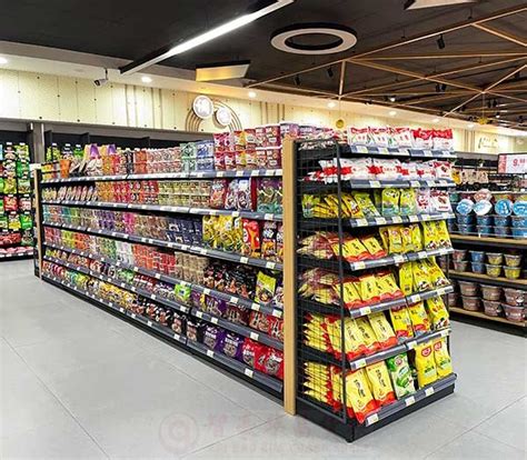 成都超市食品区货架实拍案例 四川货架厂 四川超市货架 成都货架 重庆货架定做 四川仓库货架 成都阁楼货架厂智豪华昌货架官网