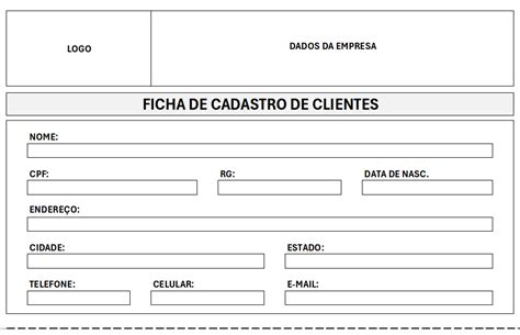 modelo de ficha de cadastro individual excel easy
