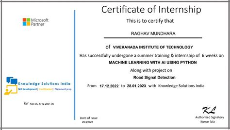 Raghav Mundhara On Linkedin Internship Experience Career Ai Machinelearning