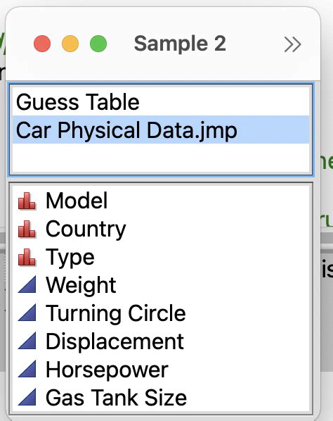 Solved How To Dynamically List Column Names Of Selected Data Table Jmp User Community