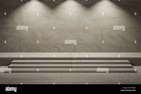 Stage Backdrop Concrete Texture 3d Rendering For Product Display Stock