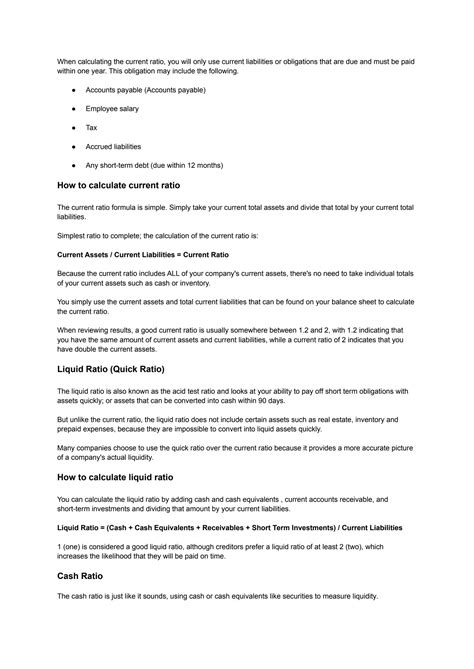 SOLUTION Liquidity Ratio Analysis Types Definitions Examples How To Calculate It Pdf Studypool