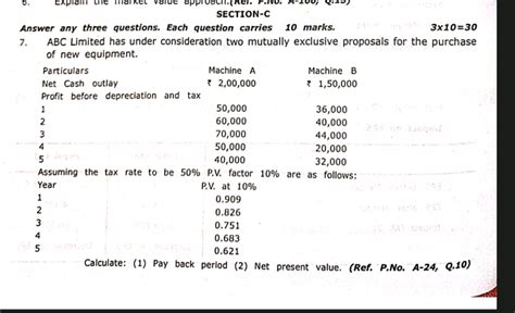 SECTION C Answer Any Three Questions Each StudyX