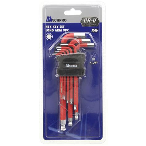 Mechpro Hex Key Set Sae Long 9 Piece Mpbhk104k Mechpro Repco Australia