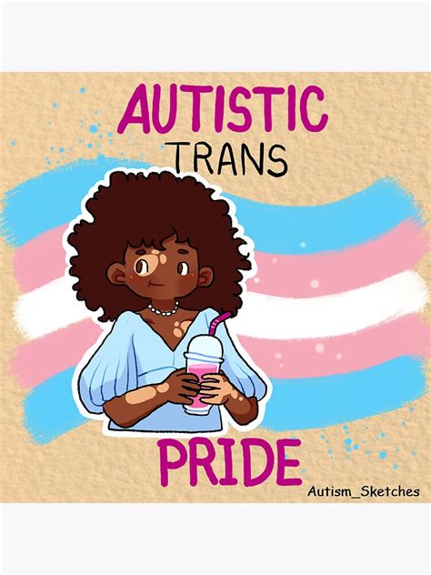 Trans Autistic Pride Sticker For Sale By Anoukvitte Redbubble