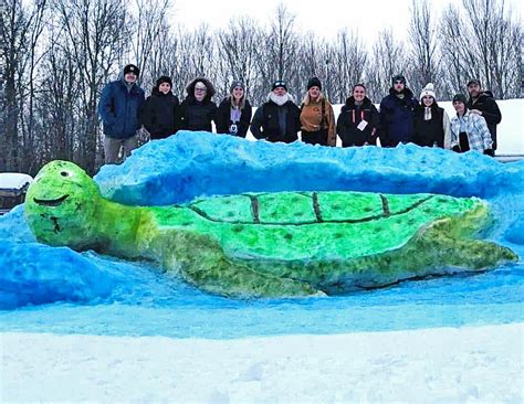 Brasher Tri Town Winter Carnival Snow Turtle Annual Snow Sculpture Brasher Tri Town Winter Carnival Snow Turtle Annual Snow Sculpture