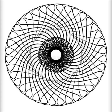 Geometric Circular Element Rotating Spiral Swirl Shape Stock Vector Illustration Of Revolve