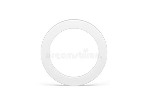 Geometric Wide White Ring Minimalist Decorative 3d Element Premium Basic Foundation Design
