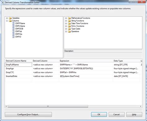 sql server integration services ssis derived column transformations in ssis