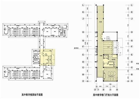 教育园区高中部门厅平面图 设计本装修效果图
