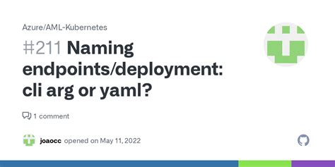 Naming Endpoints Deployment Cli Arg Or Yaml Issue Azure Aml