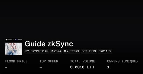 Guide Zksync Collection Opensea