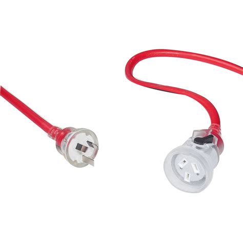 Extension Lead M Extra Heavy Duty With Locking Socket Red PlaceMakers NZ
