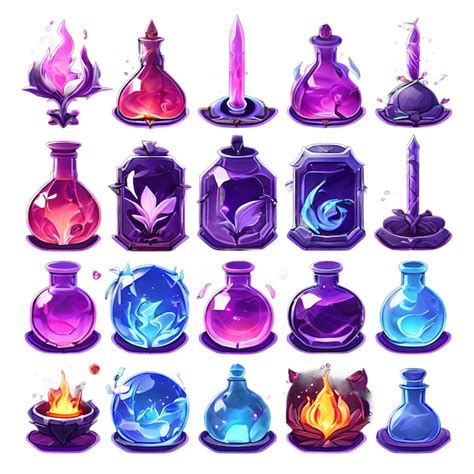Premium Photo Set Of Icons For Rpg Games Or Similar Set