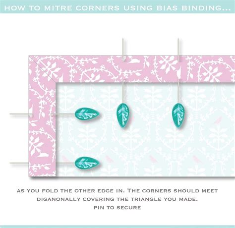 How To Mitre Corners Using Bias Binding ~ Free