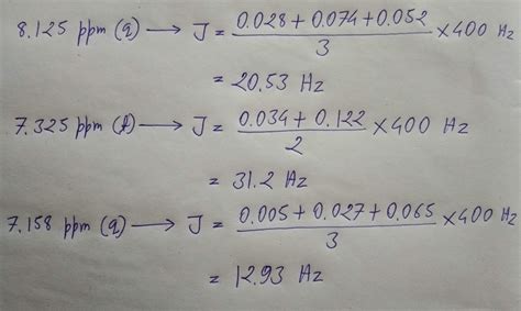J Coupling Constant For The Given Nmr Spectra Researchgate