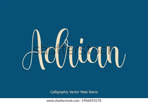 Adrianmale Name Cursive Typography Text Stock Vector Royalty Free