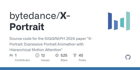Github Bytedance X Portrait Source Code For The Siggraph 2024 Paper
