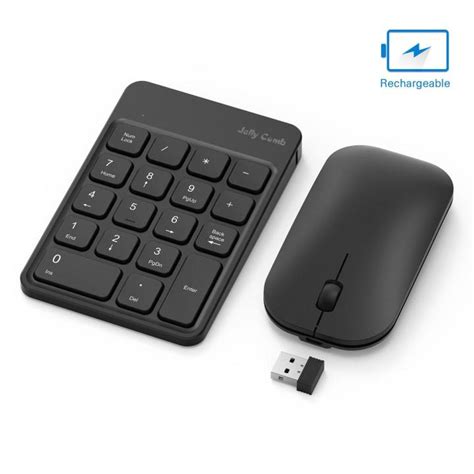 Jelly Comb Wireless Numeric Keypad And Mouse Combo G Rechargeable Number Keypad Mouse Set