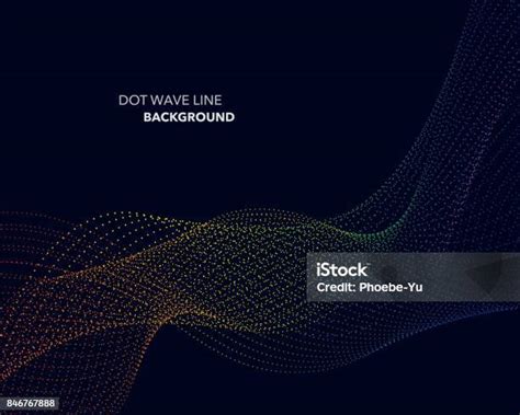우아한 추상적인 벡터 스펙트럼 무지개 그라데이션 웨이브 도트 라인 미래 스타일 배경 0명에 대한 스톡 벡터 아트 및 기타 이미지 0명 검은색 곡선 Istock