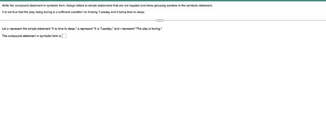 Solved Write The Compound Statement In Symbolic Form Assign Chegg