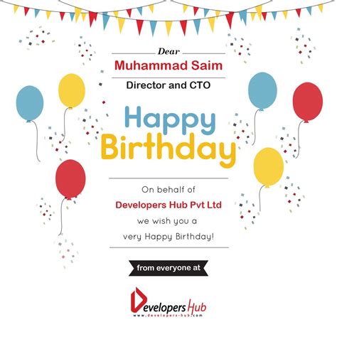 Developers Hub Pvt Ltd On Linkedin Developershubpvtltd Birthday Director Webdesign