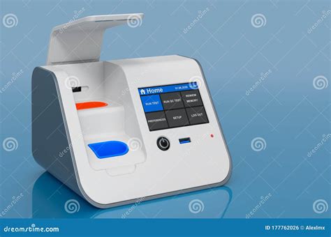 Lab In A Box Test On Blue Background D Rendering Stock Illustration