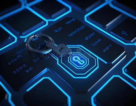 Glowing Blue Digital Key On Circuit Board Importance Of Cybersecurity In Digital Age Secure