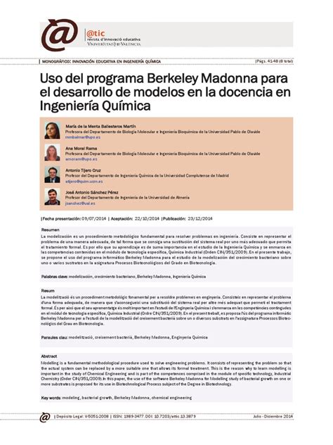 Uso Del Programa Berkeley Madonna Pdf Simulación Ecuaciones