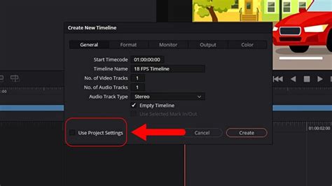 Change Project Frame Rate In DaVinci Resolve 18 Timeline