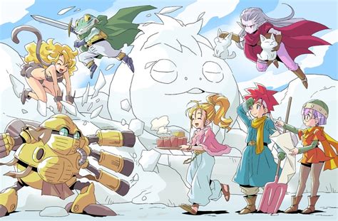 Lucca Ashtear Crono Marle Ayla Frog And 3 More Chrono Trigger Drawn By Mai Iwaizumi