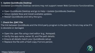 Common QuickBooks Web Connector Errors And How To Resolve Them Pdf
