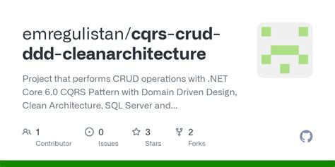 GitHub Emregulistan Cqrs Crud Ddd Cleanarchitecture Project That