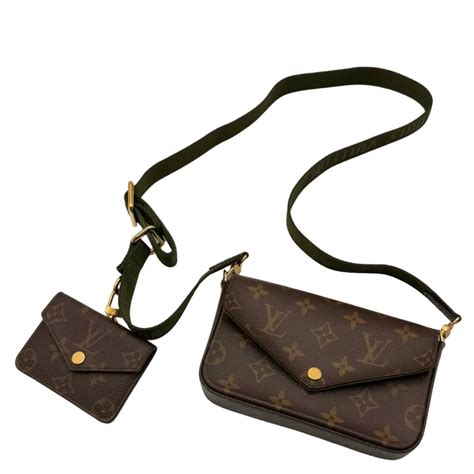 Louis Vuitton Monogram Felicie Strap And Go Kaki Like New Hcw8trd