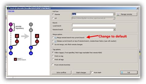 default pull with merge · issue 6369 · gitextensions gitextensions