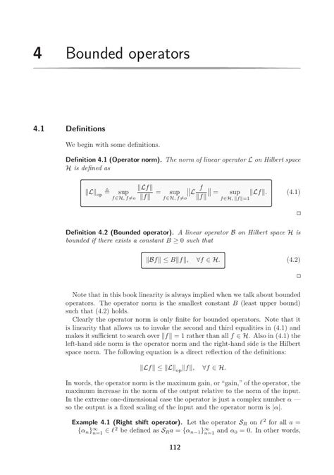 Bounded Operators Chapter 4 Hilbert Space Methods In Signal Processing
