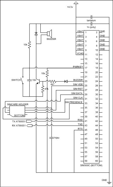 Schematic Of Gsm Modem Sim300c Download Scientific Diagram