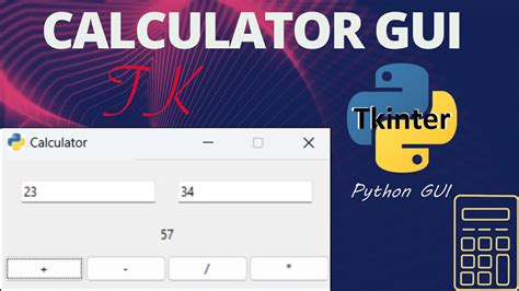 python 4 tkinter gui design simple calculator youtube